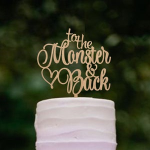 Wedding Cake Topper to the Monster and Back Classic Romance Cake ...
