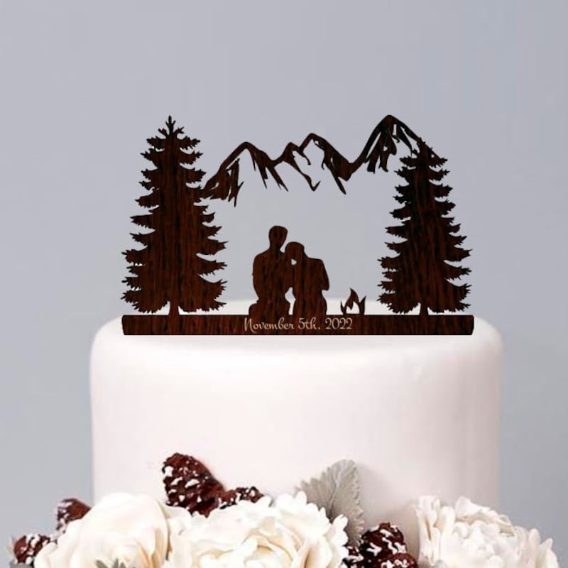 Wedding Cake Topper Mountain - Etsy