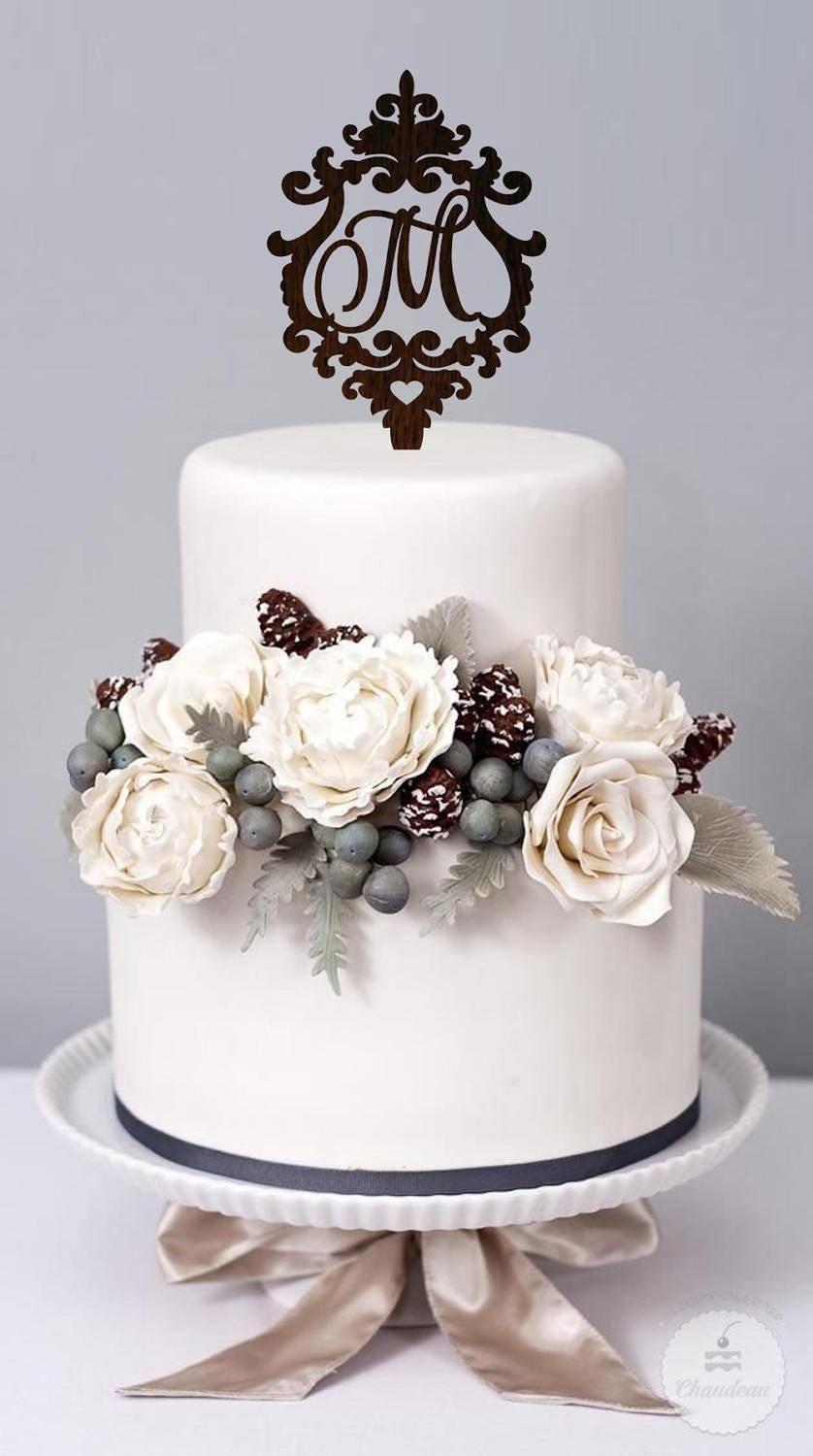 King Crown Cake Topper Prince Wood Crown Monogram Cake Topper | Etsy