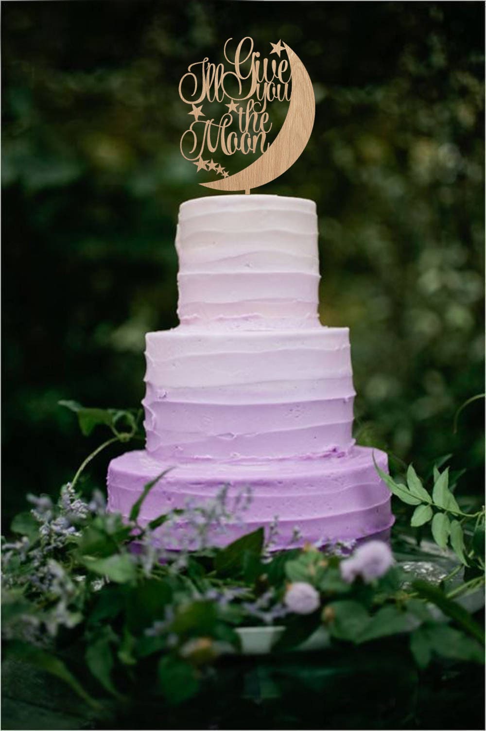 Wedding Cake Topper Wedding Topper Moon Cake Topper Wooden Cake Topper ...