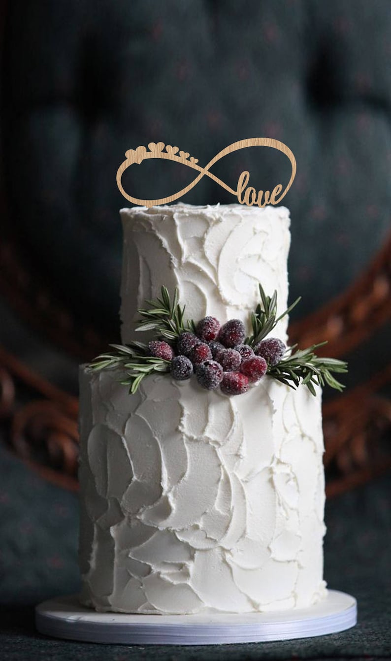 Infinity Love Cake Topper Wedding Cake Topper Personalized - Etsy