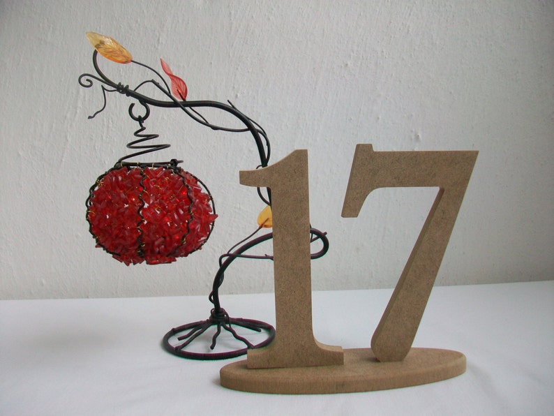Wedding Table Number Set 1-17 Wood Table Number Rustic Number Elegant ...