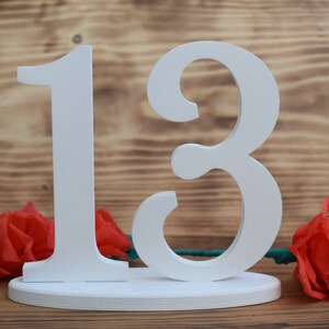 Wedding Table Number Set 1-17 Wood Table Number Rustic Number Elegant ...