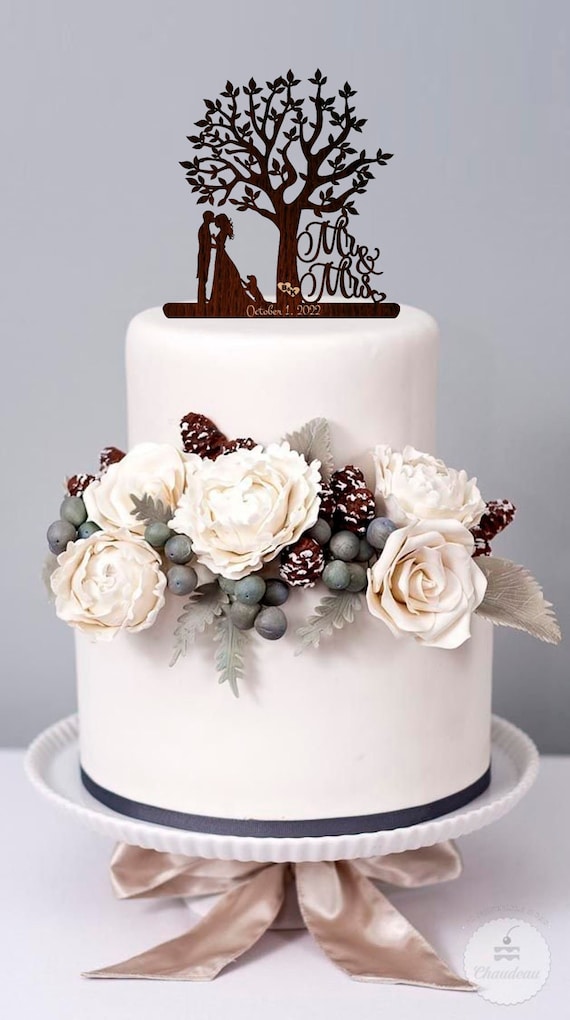 Cake Topper Silhouette Mr and Mrs Topper Custom Cake Topper - Etsy ...