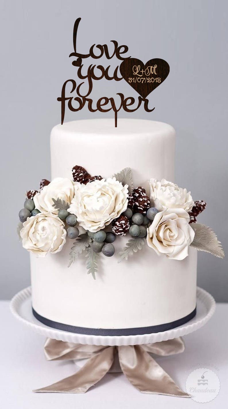 Wedding Cake Topper Wedding Rustic Cake Topper Wood Cake | Etsy