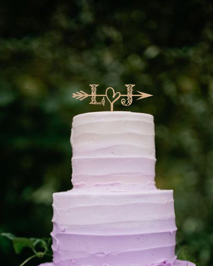 Cake Topper Wedding Cake Topper Initial Letter Cake Topper | Etsy