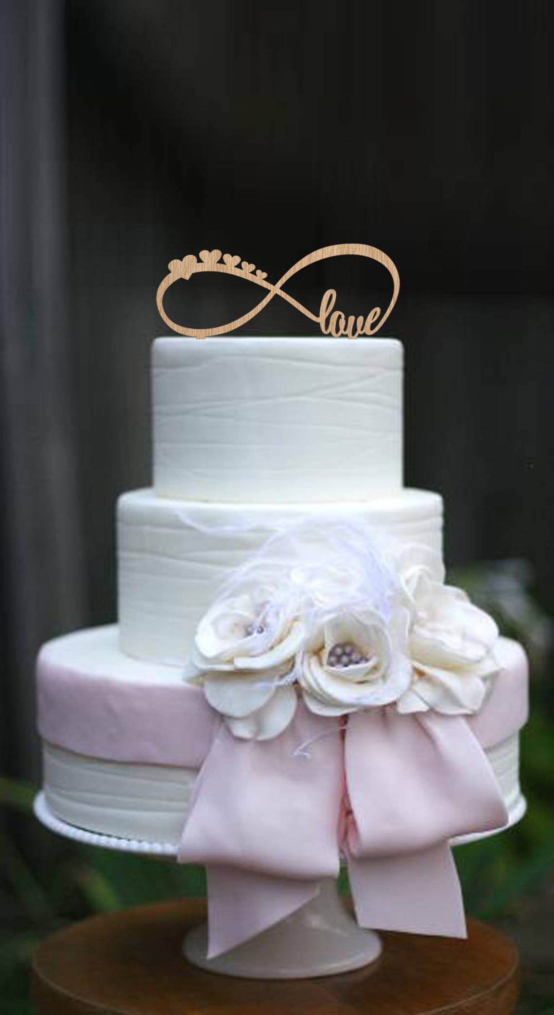 Infinity Love Cake Topper Wedding Cake Topper Personalized - Etsy