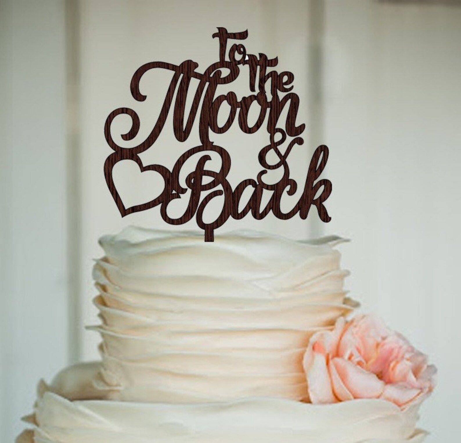 Wedding Cake Topper Wooden Cake Topper Moon Cake Topper Wood | Etsy