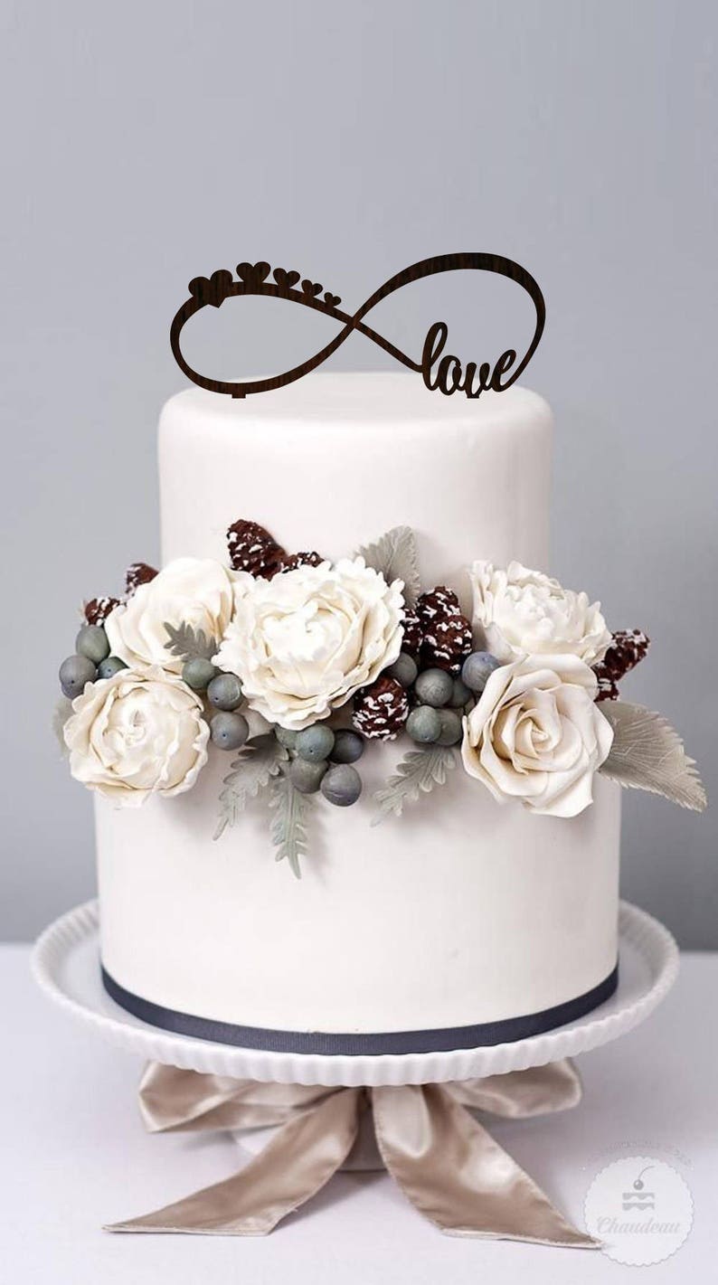 Infinity Love Cake Topper Wedding Cake Topper Personalized - Etsy