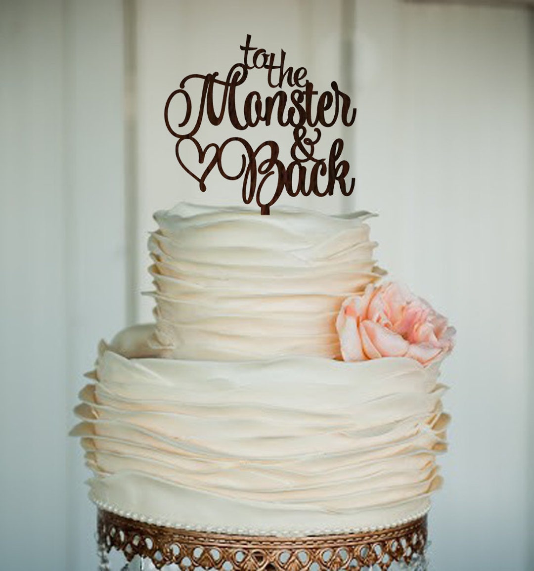 Wedding Cake Topper to the Monster and Back Classic Romance Cake ...