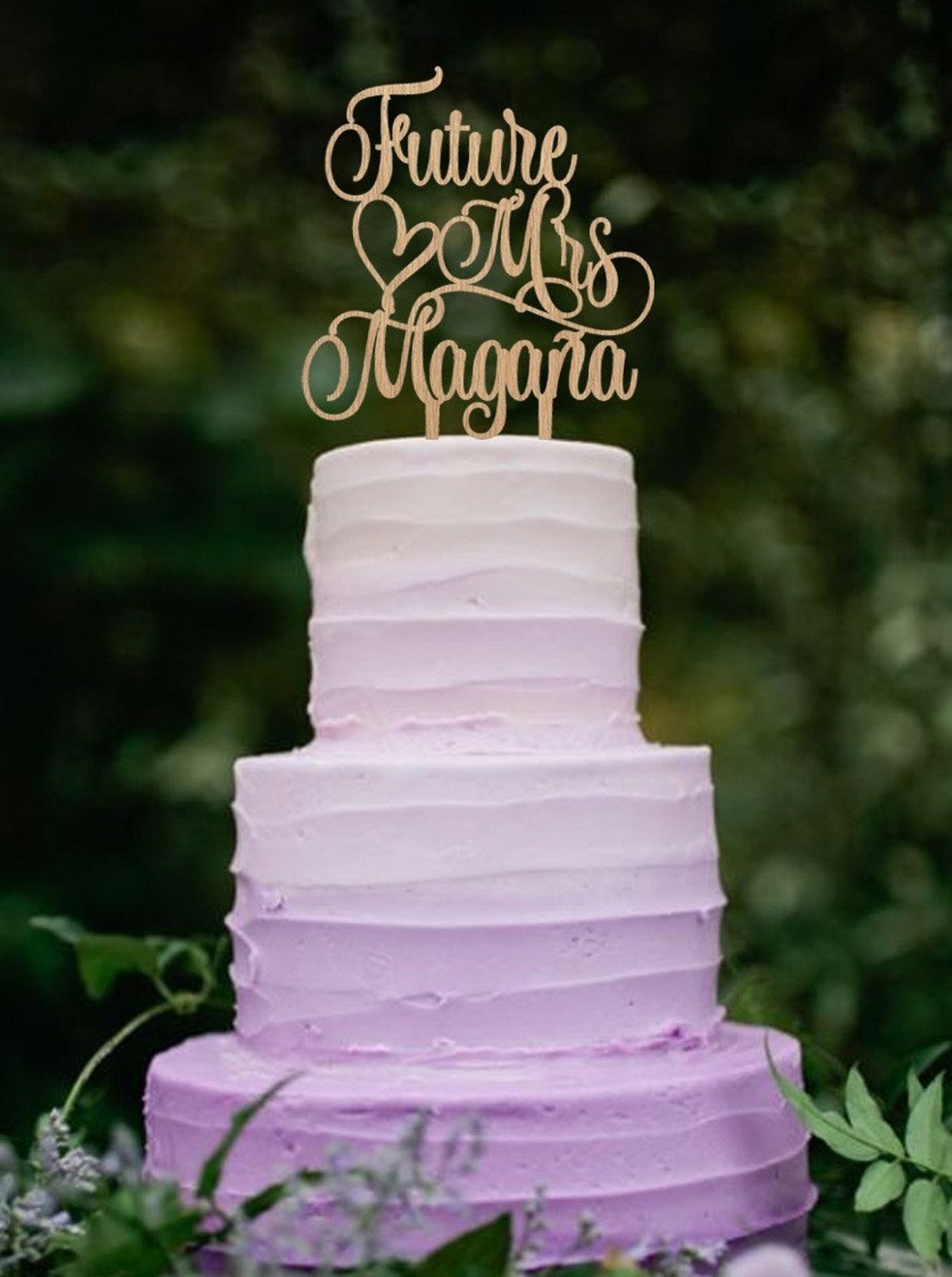 Future Mrs Cake Topper Soon To Be Mrs From Miss To Mrs Cake | Etsy