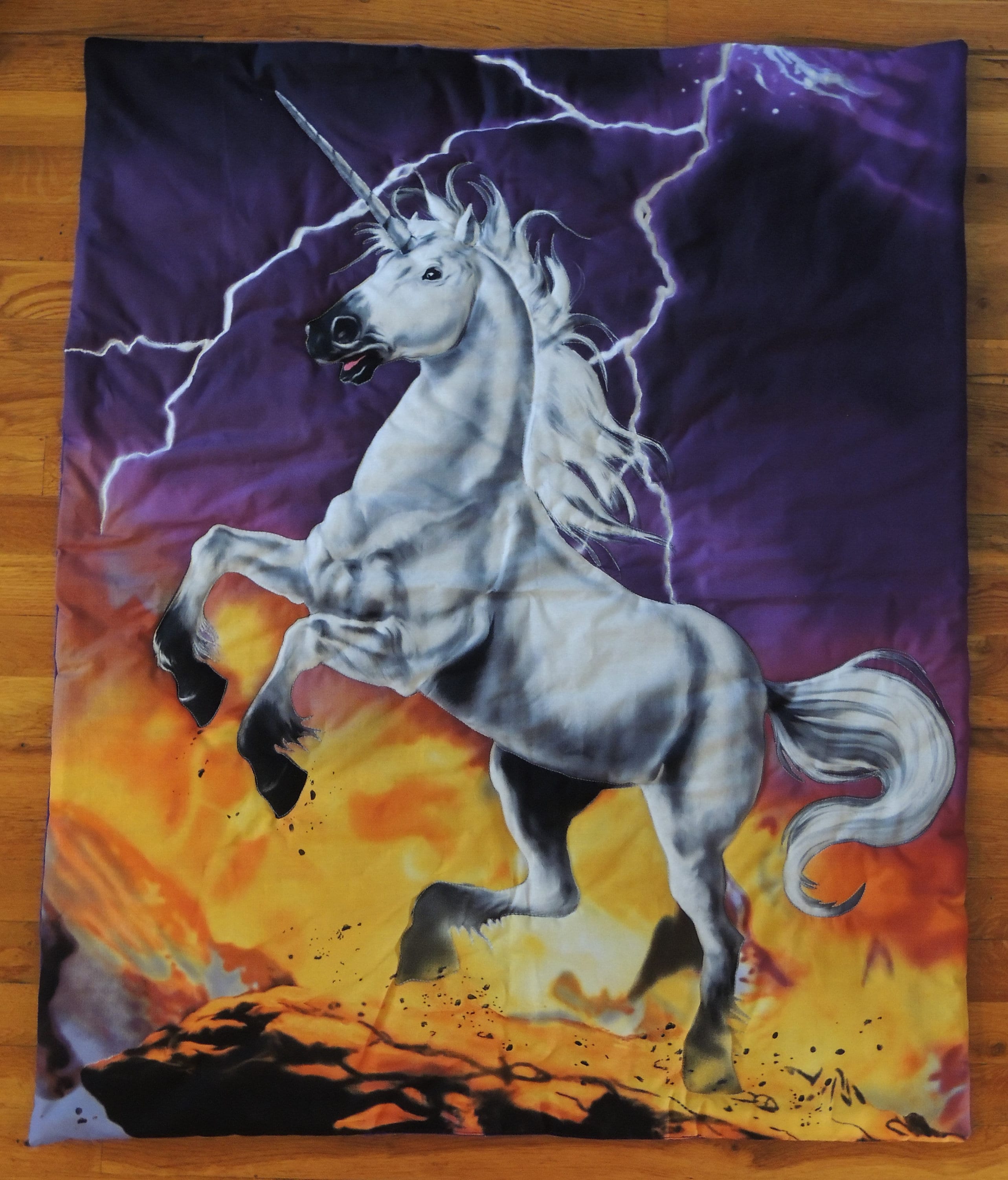 Mystical Unicorn Panel Quilted Wall Hanging White Unicorn - Etsy