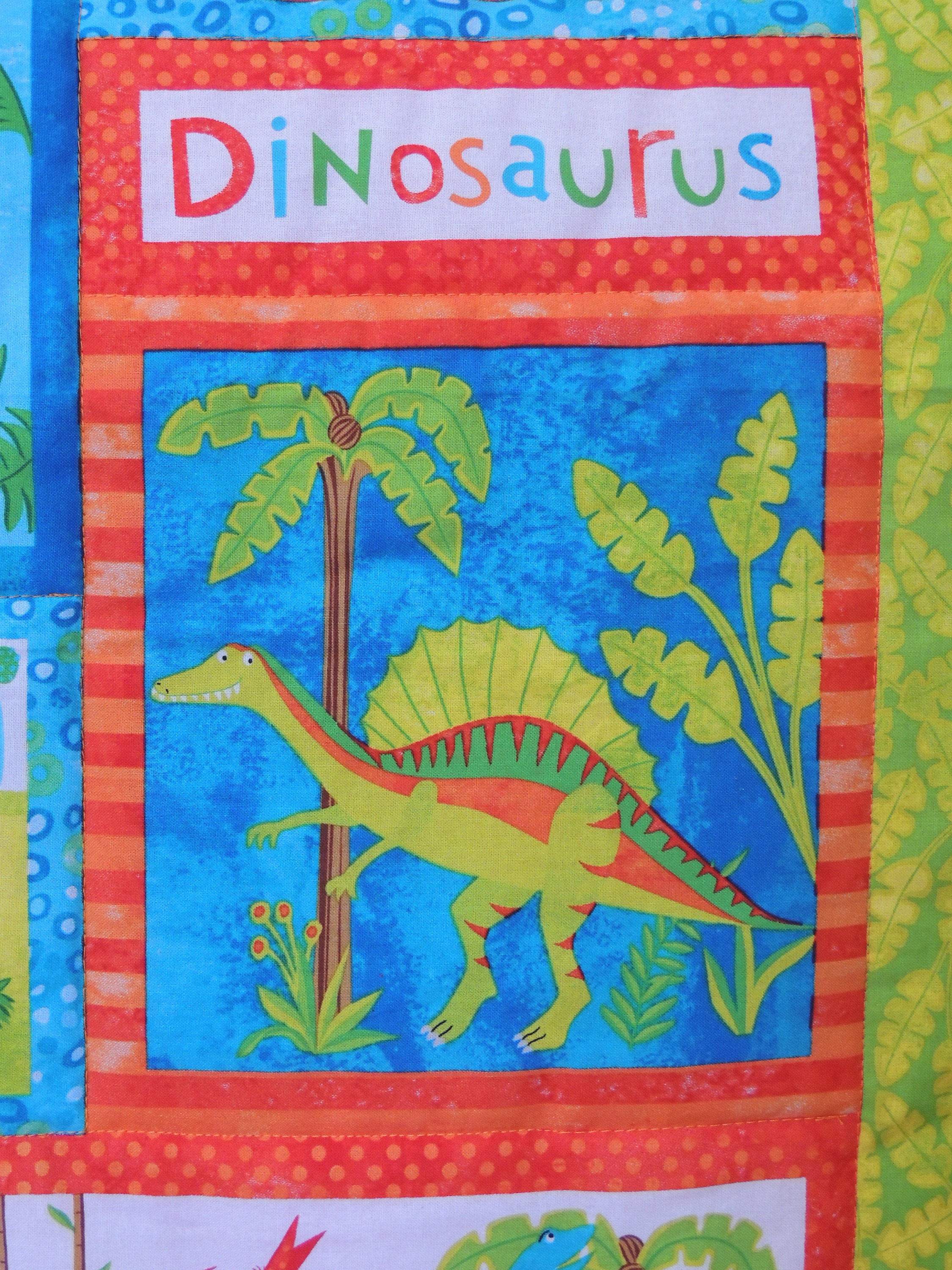 Prehistoric Dinosaur Panel Quilted Wall Hanging W/ - Etsy