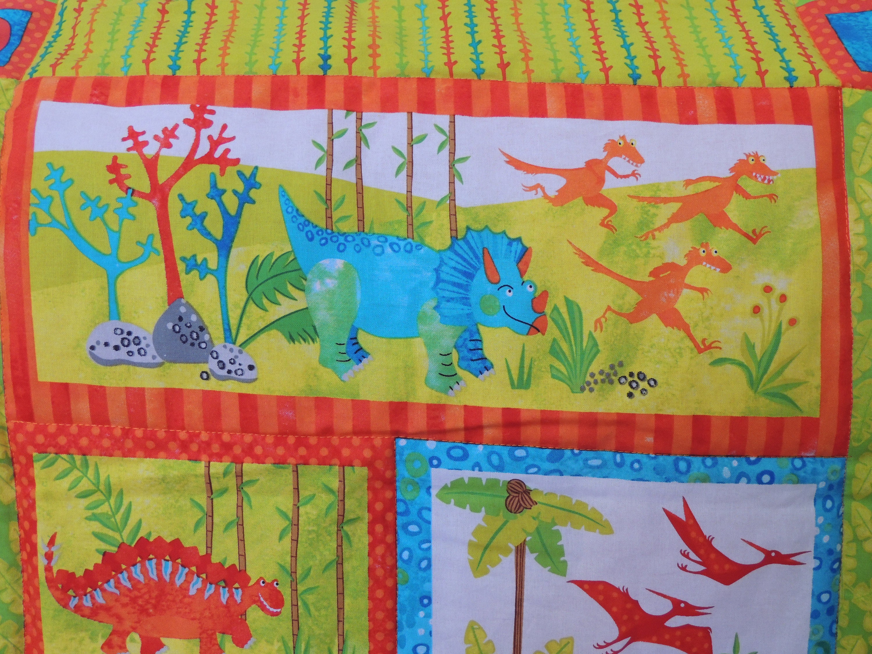 Prehistoric Dinosaur Panel Quilted Wall Hanging W/ - Etsy