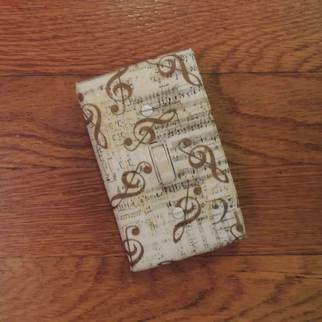 Sheet Music & Treble Clef Design Light Switch Plate or Outlet Cover ...