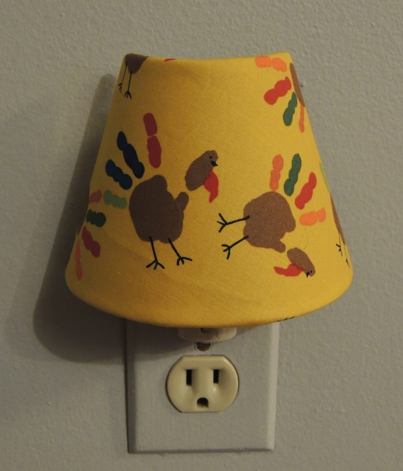 Thanksgiving Turkey Holiday Night Light With Shade And On & | Etsy