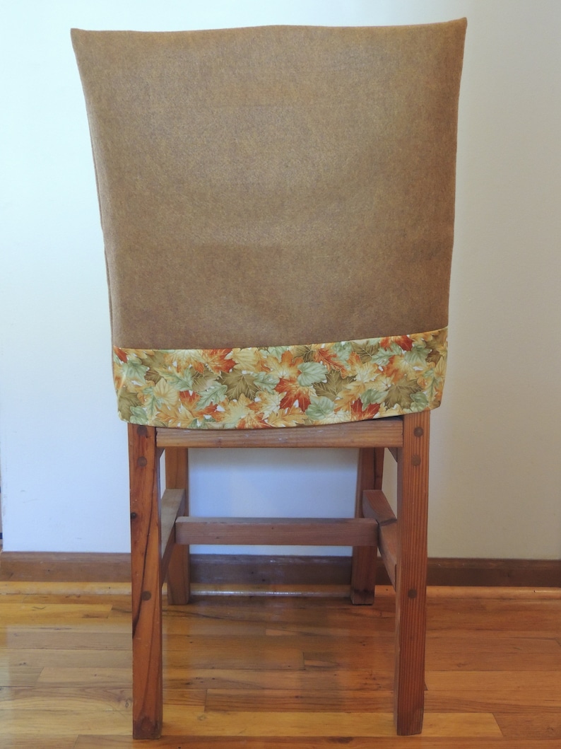 Fall / Thanksgiving Chair Cover / Slipcover Golden Brown w/ | Etsy