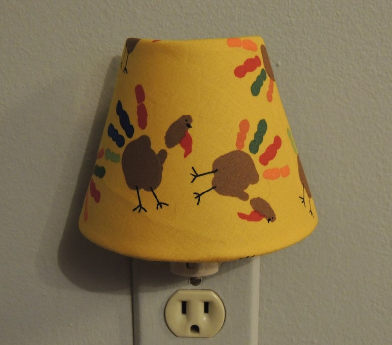 Thanksgiving Turkey Holiday Night Light With Shade and on & - Etsy