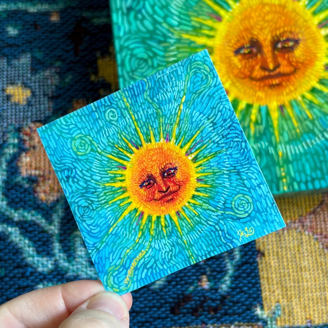 Sun - Vinyl Sticker Art - Etsy
