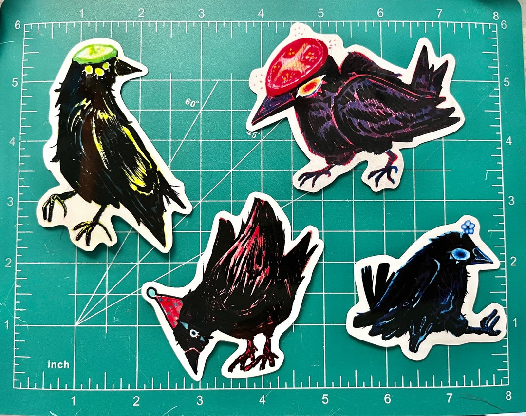 Crows 2 - Handcut Vinyl Sticker - Etsy