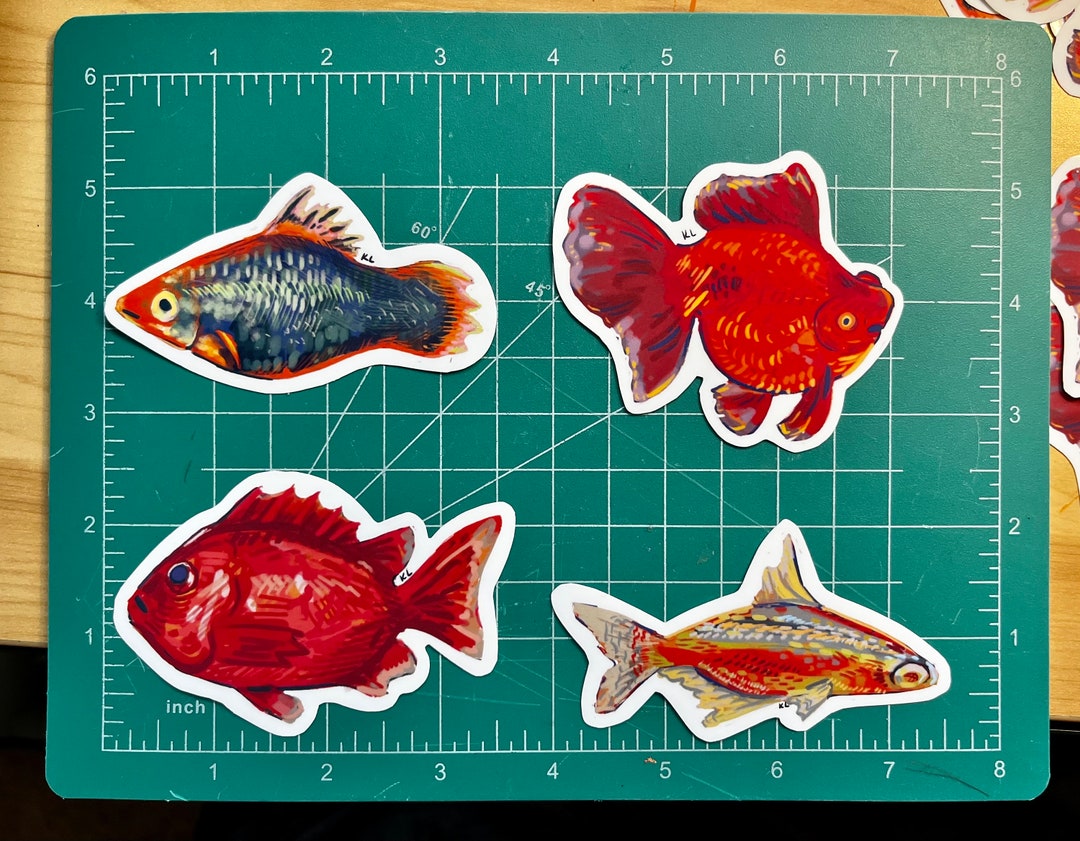 Fishies - Vinyl Sticker Pack - Etsy