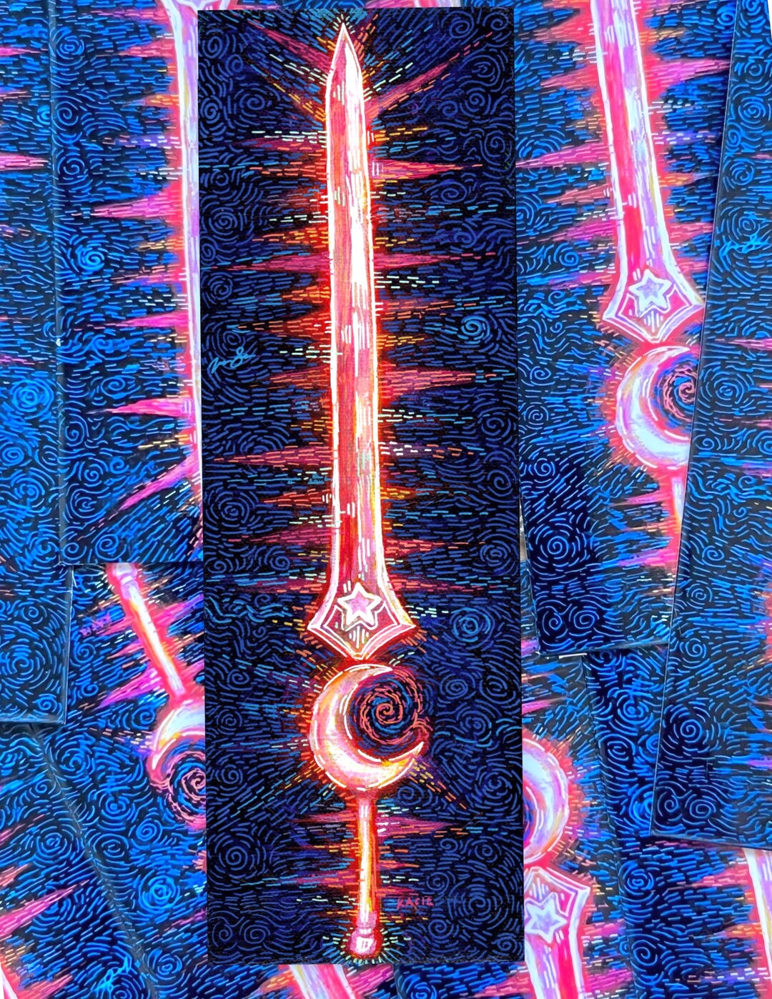 Glow Sword - Vinyl Sticker Art - Etsy