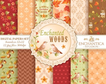 Autumn Digital Paper Camping Digital Paper Hiking Digital | Etsy