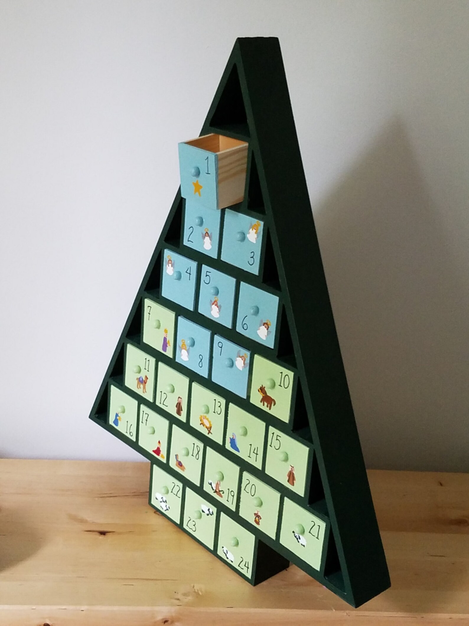 Advent Calendar Tree - Nativity Themed - Etsy
