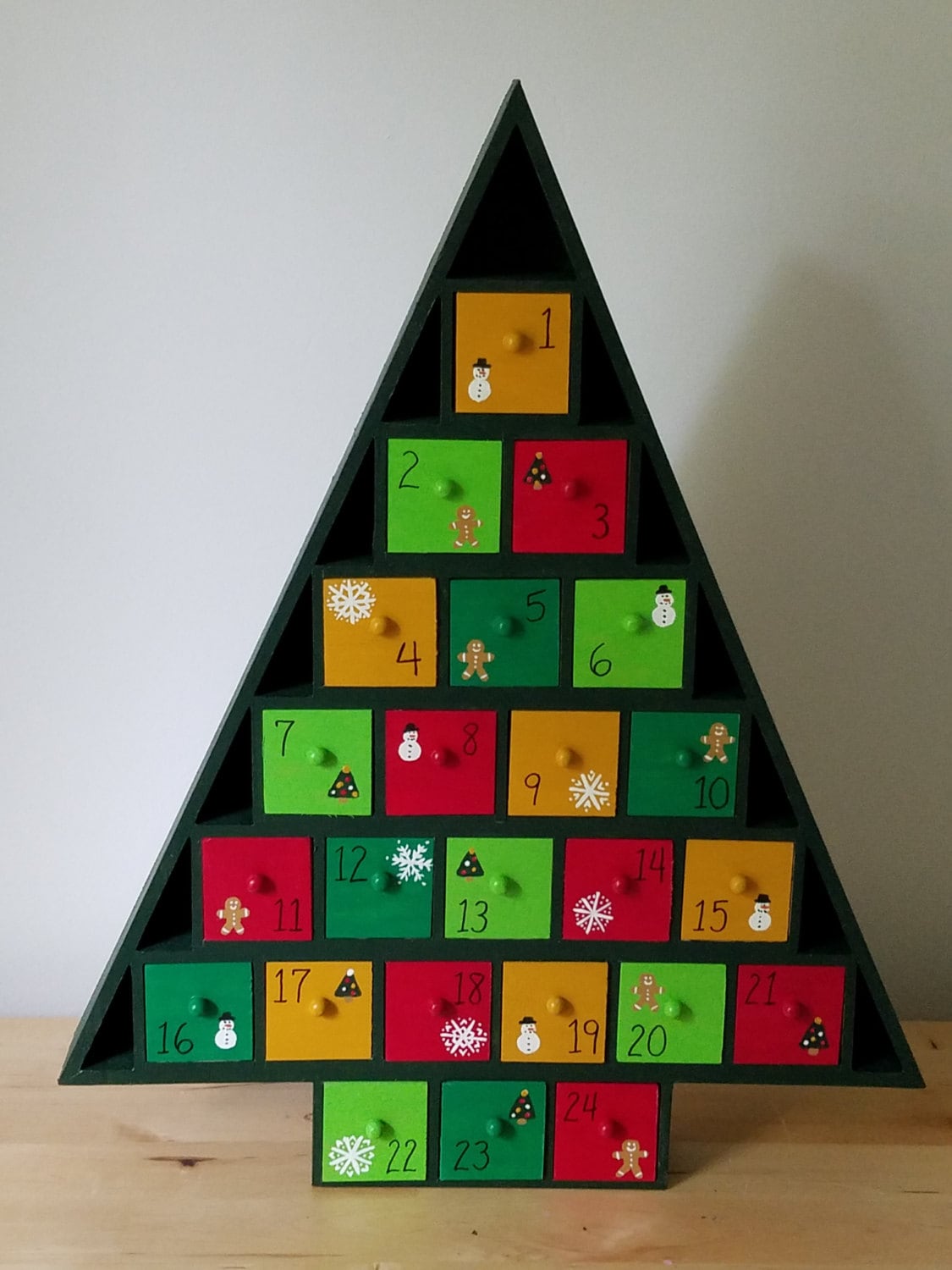 Advent Calendar Tree - Basic Christmas Themed - Etsy