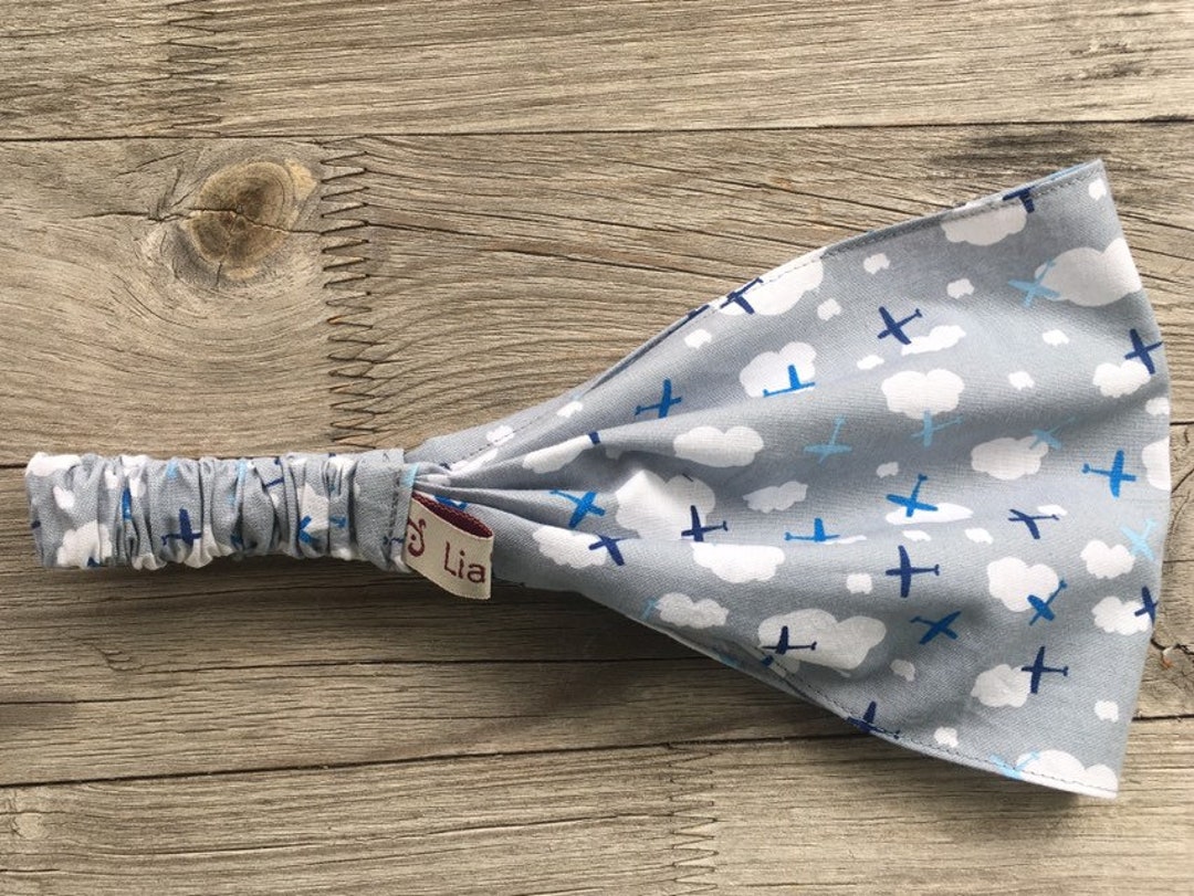 Bandana, Hair Band Children Planes Blue Grey - Etsy