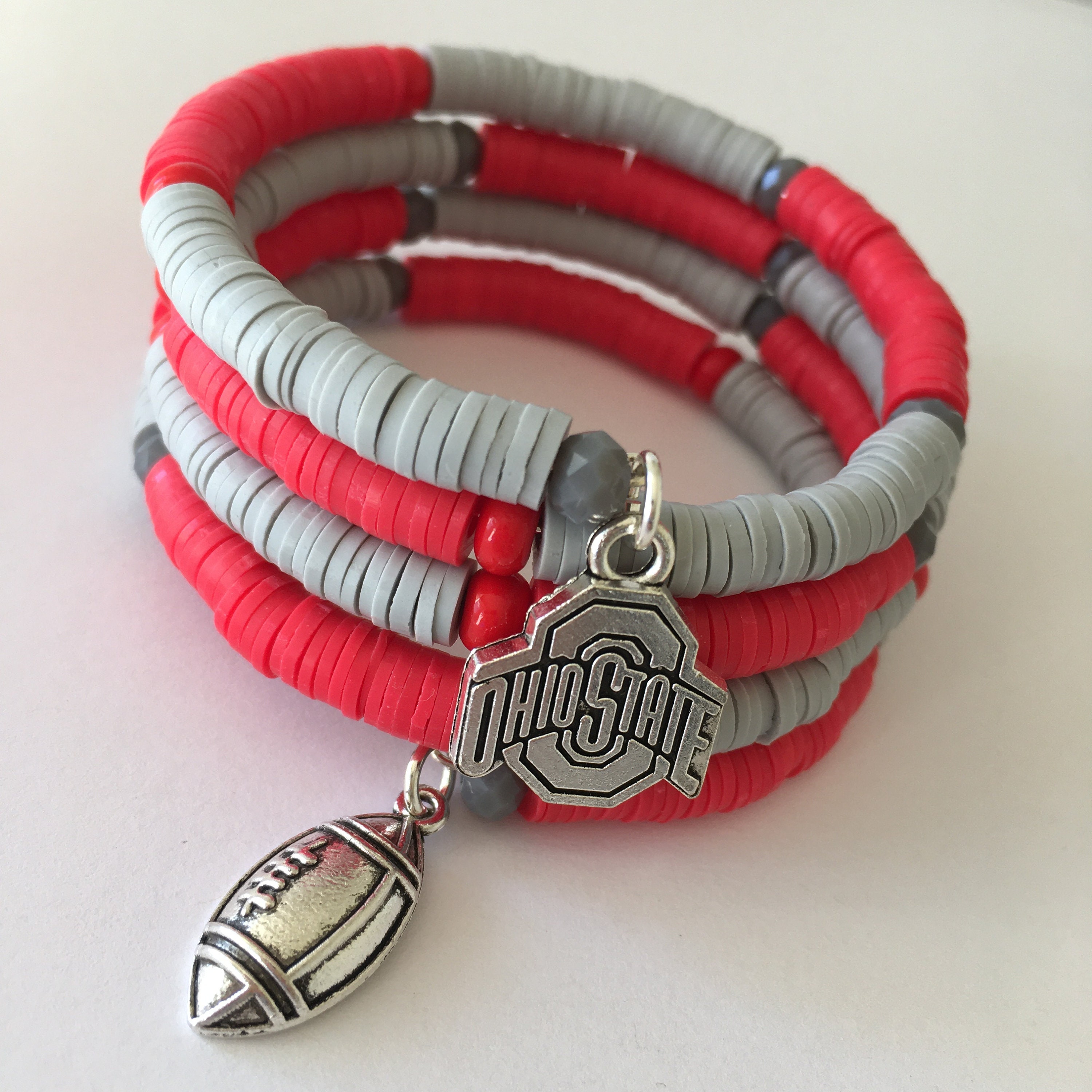 Ohio State Football Bracelet | Etsy