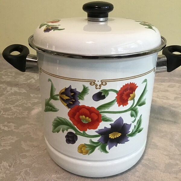 Enamel Pan With Lid - Etsy