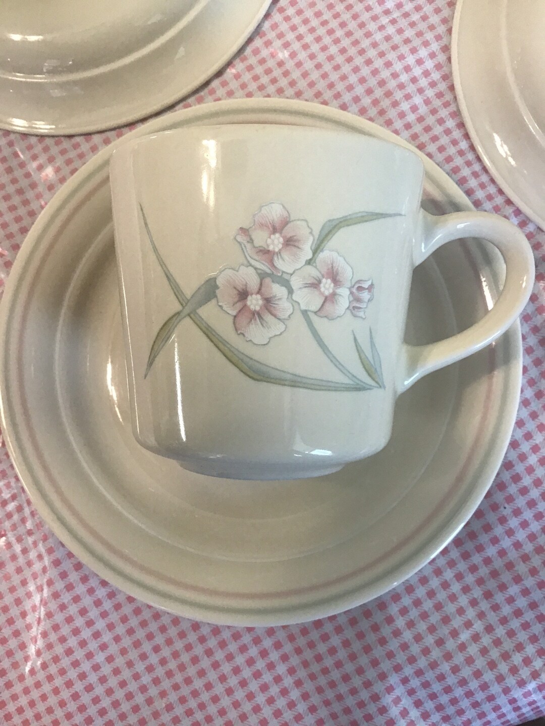 Set of Six Corelle by Corning Ware, Spring Pond, Cups and Saucers. - Etsy