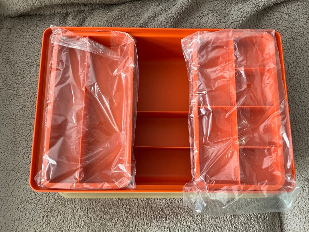 Vintage Orange Tupperware/tuppercraft Storage, Craft Organizing ...