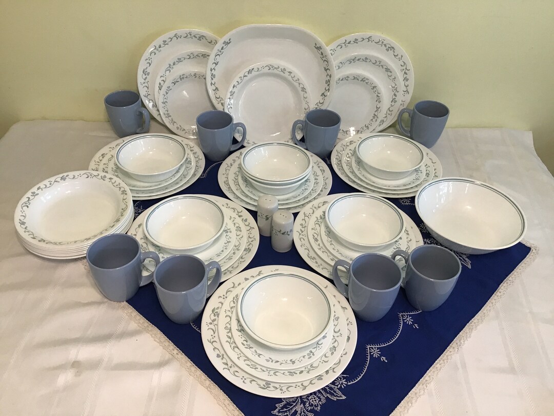 Vintage 52 Piece Set of Corelle by Corning Ware, Country Cottage ...