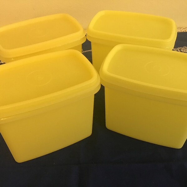Yellow Tupperware - Etsy