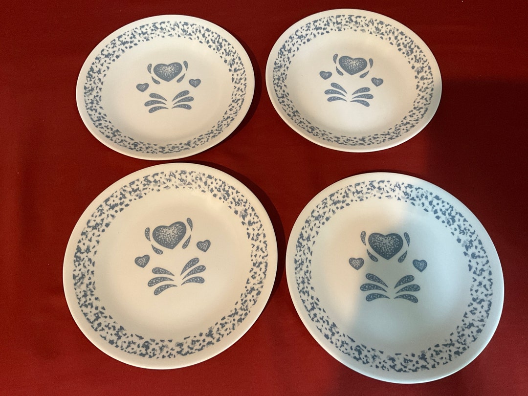 Vintage, Blue and White Corelle by Corning Ware Bread Dishes, Blue ...