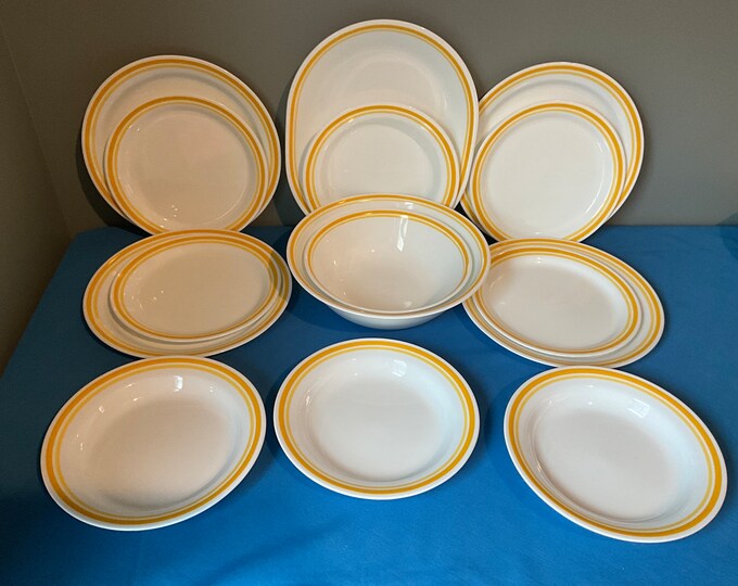 15 Piece Set of Vintage Corelle by Corning Ware, Citrus Yellow, Service ...