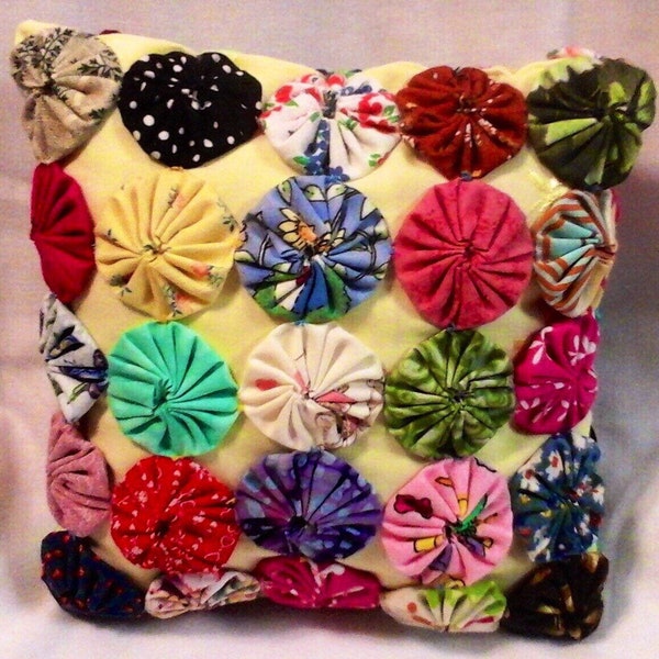 Yo Yo Pillow - Etsy