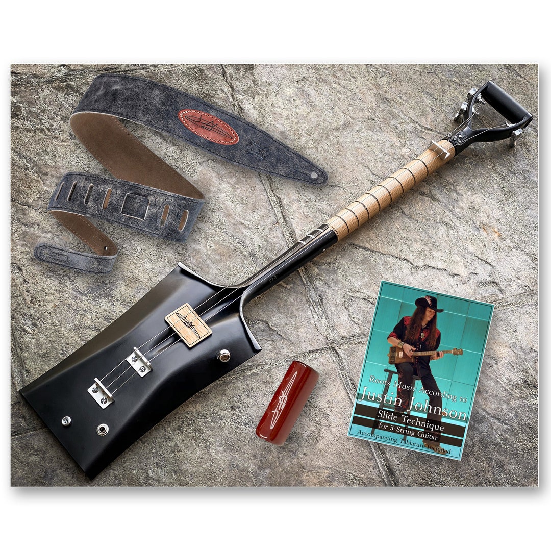 DELUXE BUNDLE 3-string Shovel Guitar, Instructional DVD, Signature ...