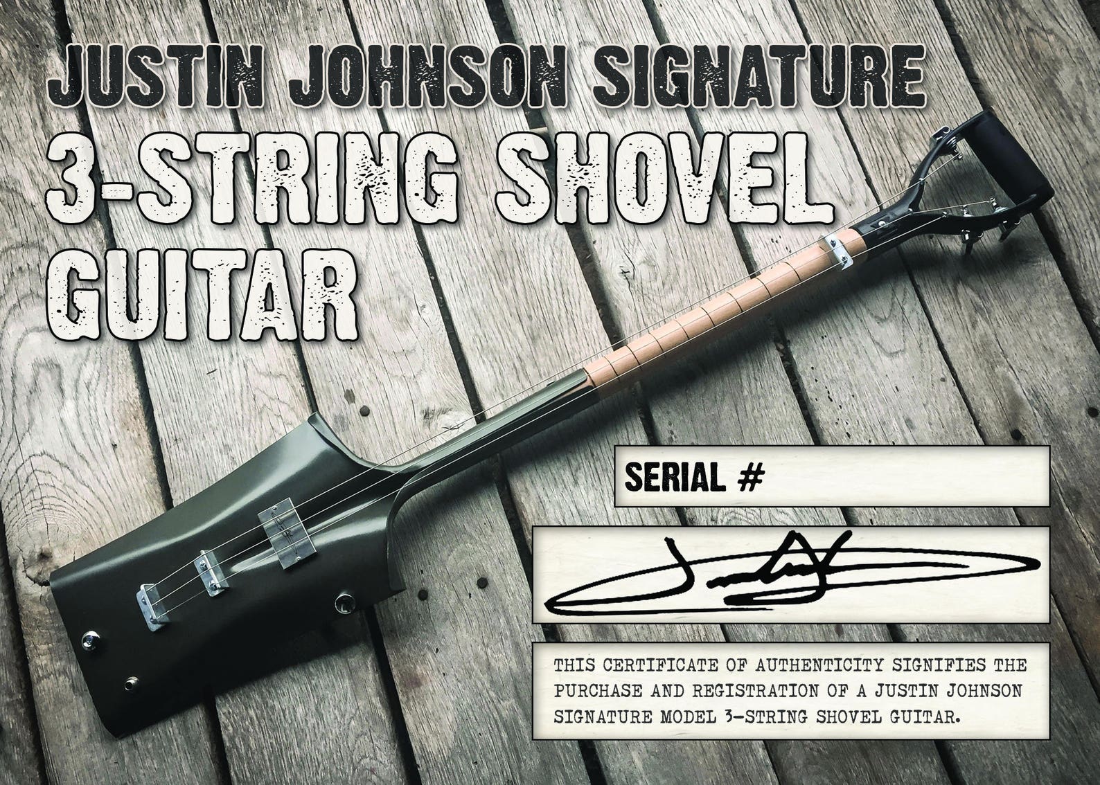 3-STRING SHOVEL GUITAR Justin Johnson Signature 3-String | Etsy