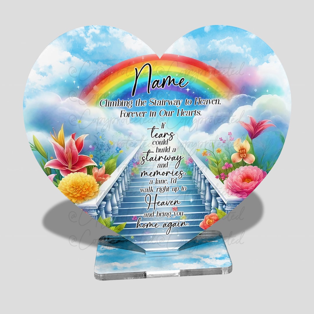 Heaven Memorial Ornament, Personalised Memory, Gifts for Loss Of ...