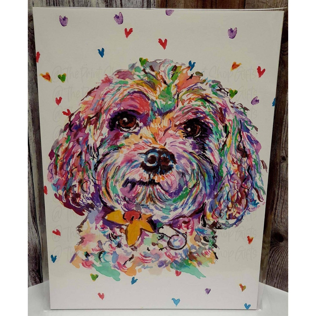 Cavapoo Artwork Print, Animal Kitchen, Watercolour Cavapoo Art, New ...