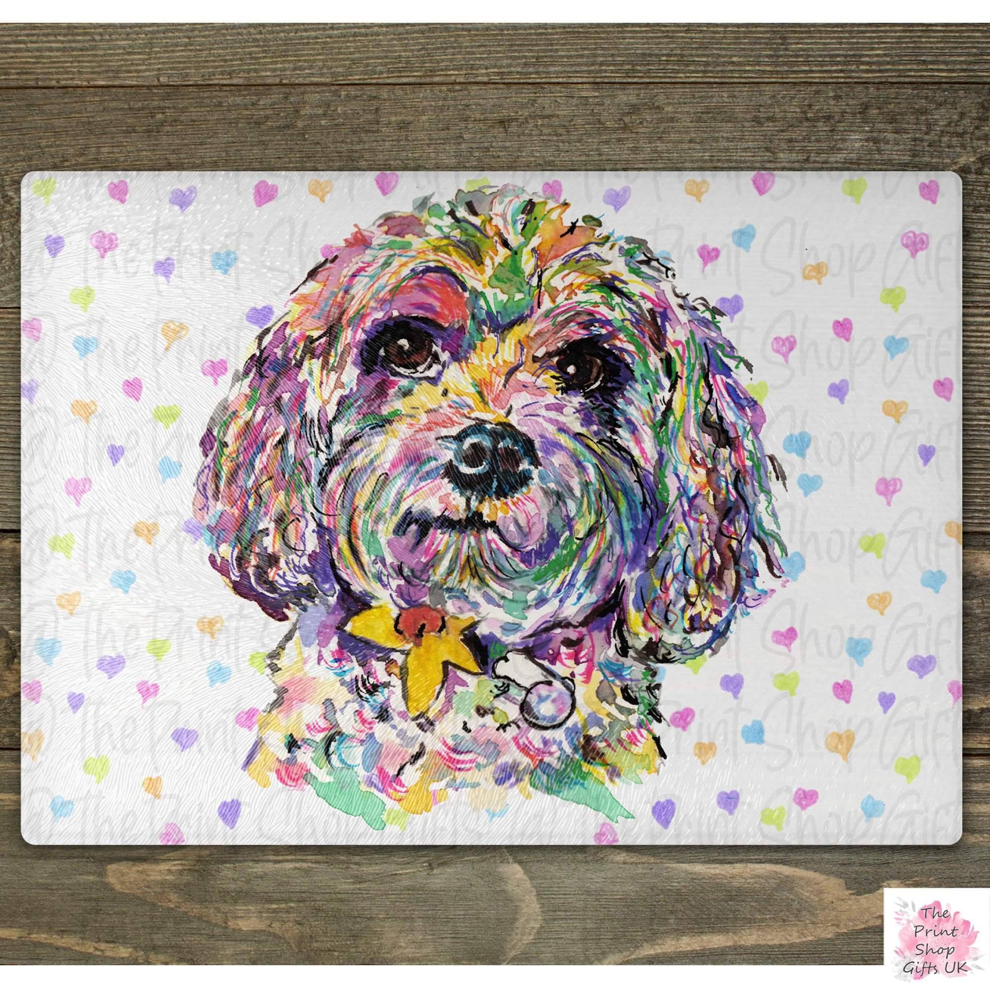 Cavapoo Chopping Board Cavapoo Gifts Watercolour Cavapoo - Etsy UK