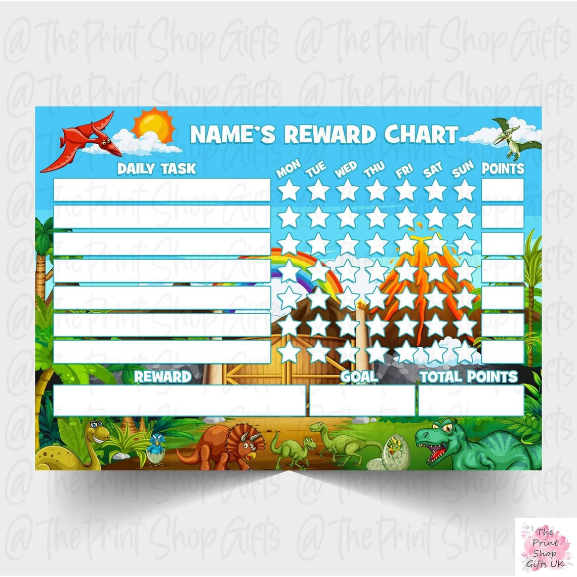 Childrens Reward Chart Good Behaviour Chart Personalised - Etsy