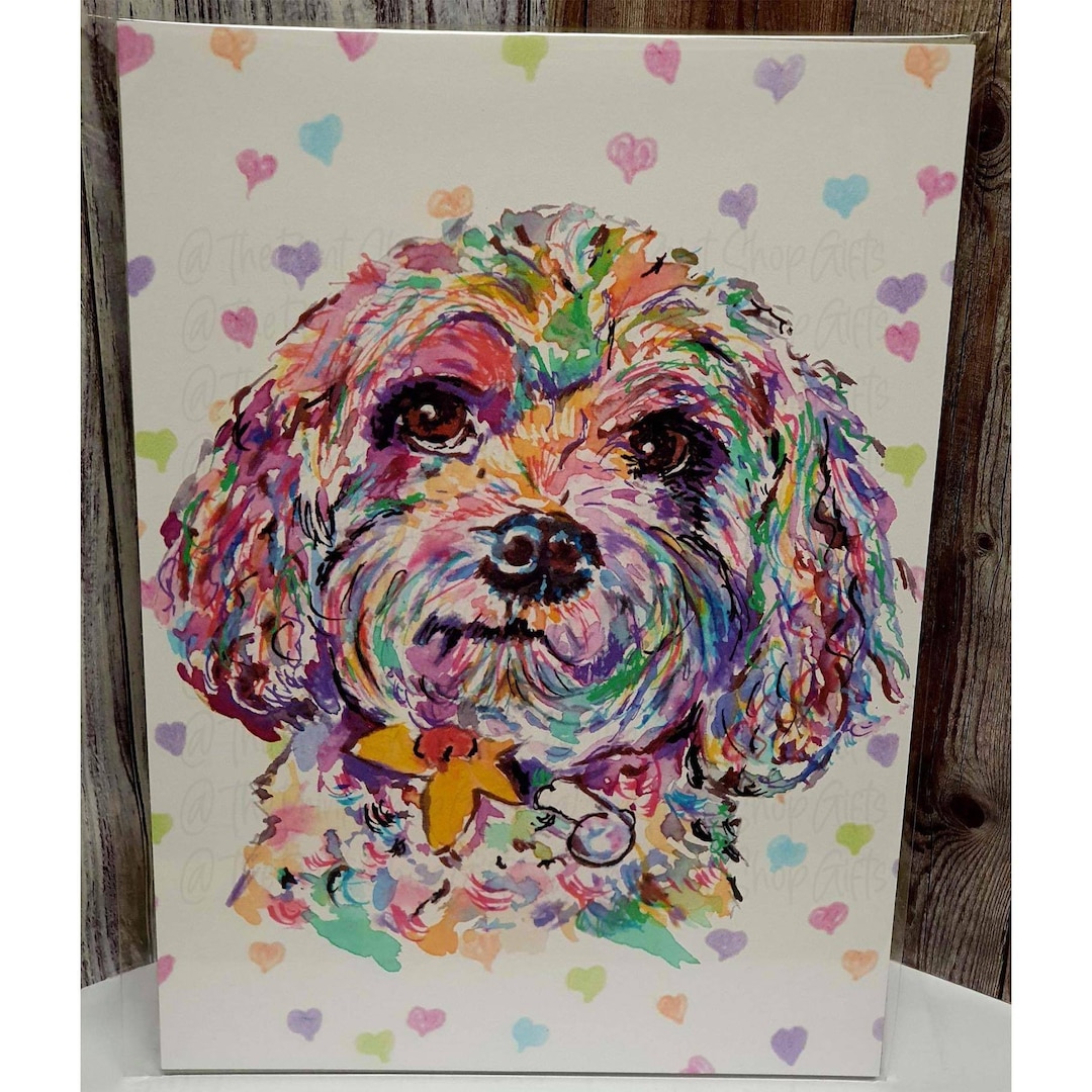 Cavapoo Artwork Print, Animal Kitchen, Watercolour Cavapoo Art, New ...