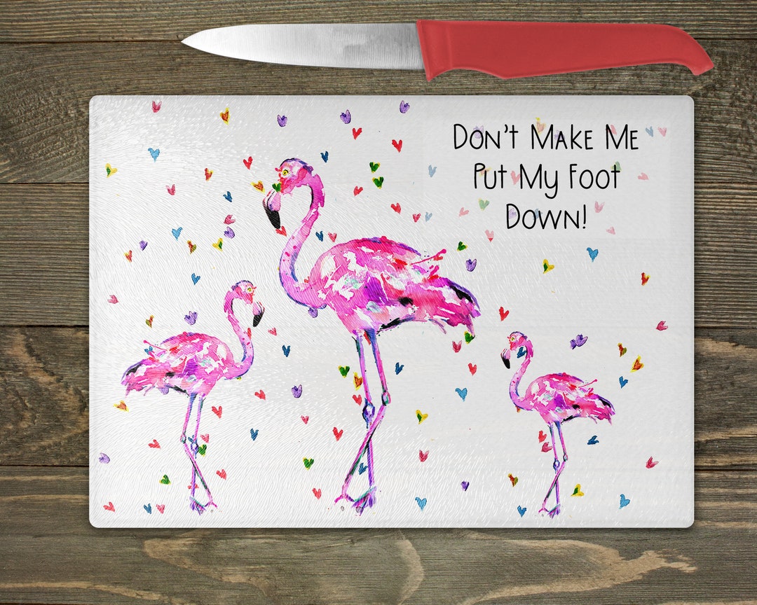 Flamingo Chopping Board, Flamingo Gifts, Watercolour Flamingo ...