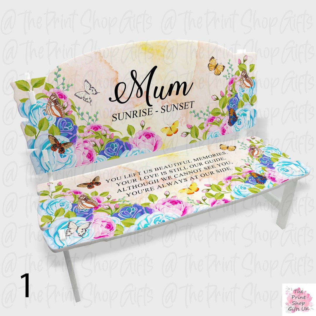 Butterfly Memorial Ornament, Personalised Memory Bench, Gift for Loss ...