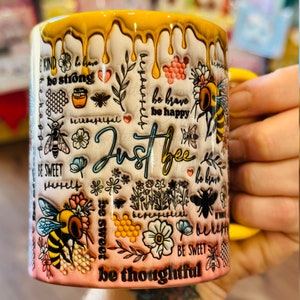 Positive Affirmations Mug, 3D Puff, Inspirational Quote, Daily ...