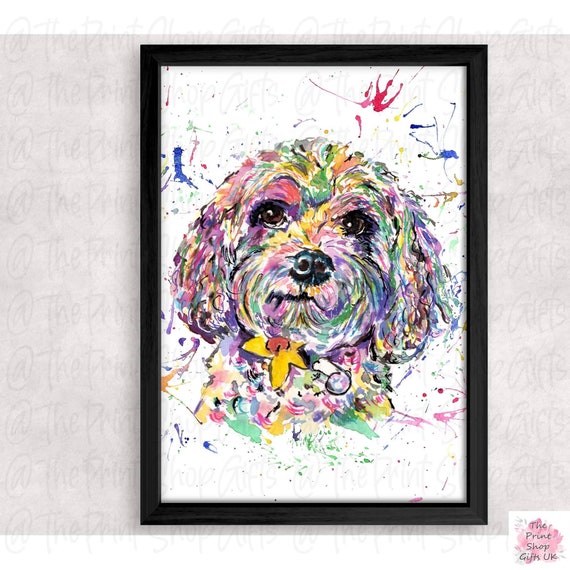 Cavapoo Artwork Print Animal Kitchen Watercolour Cavapoo - Etsy UK